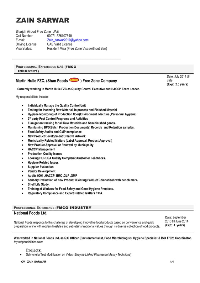 zain.. cv | DOC | Education