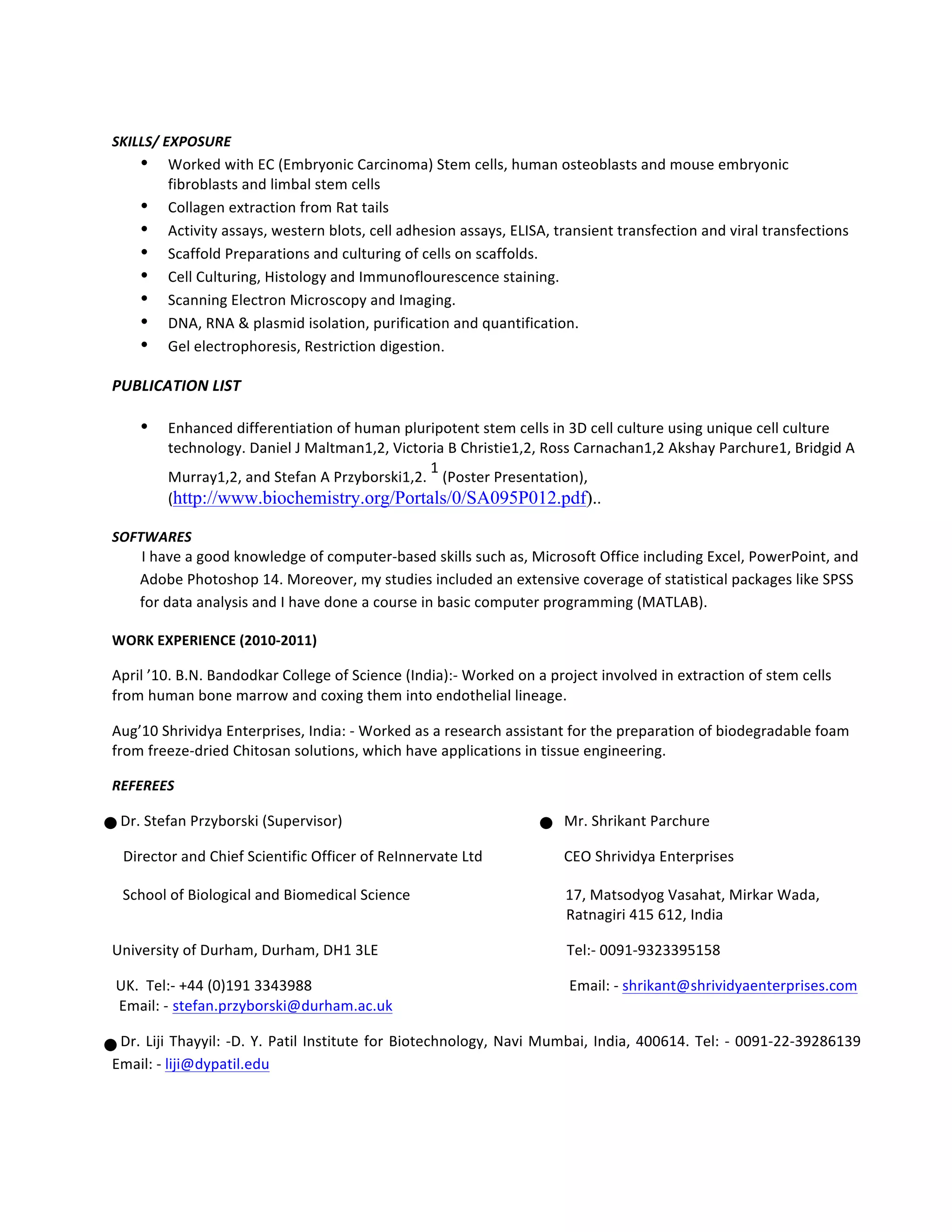 CV Akshay Parchure | PDF