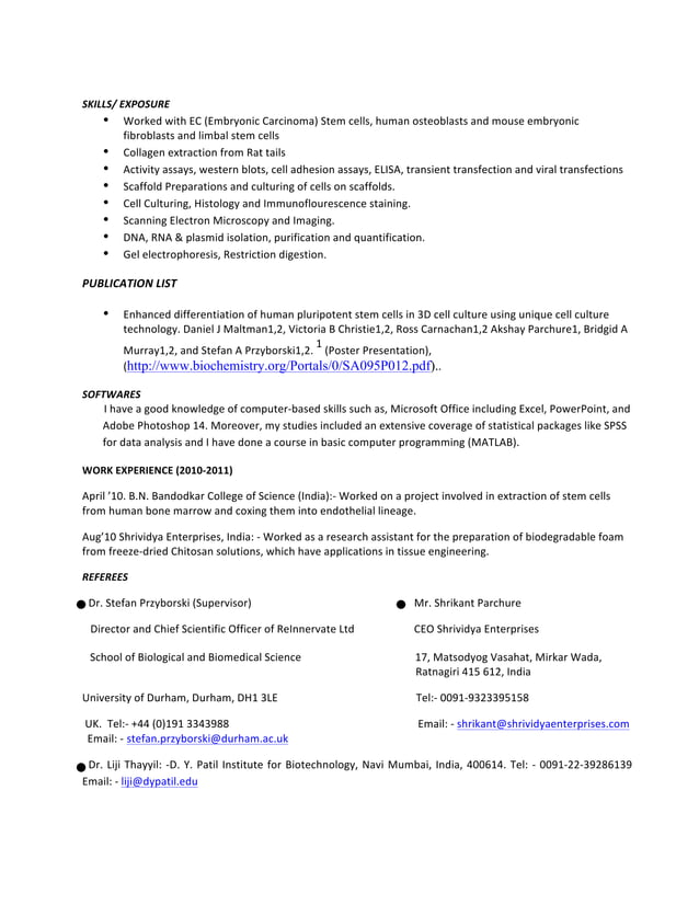 CV Akshay Parchure | PDF