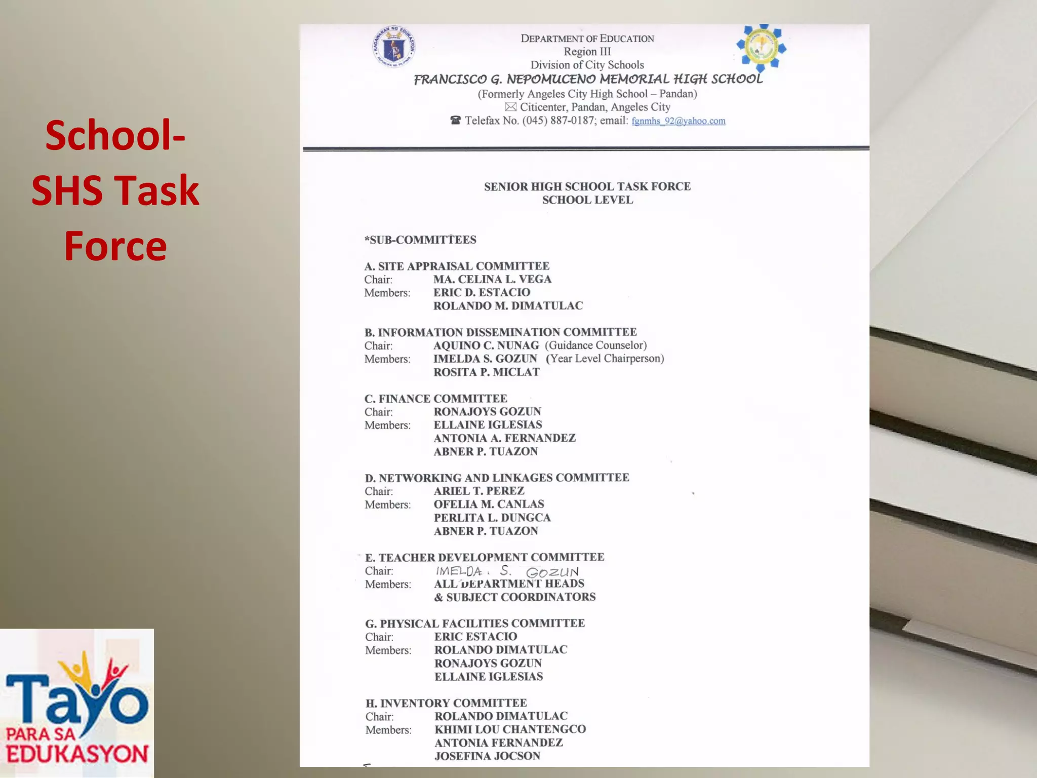 DepEd Angeles City SHS Best Practices | PPT