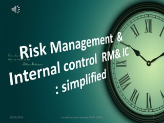 Risk management and internal control simplified powerpoint | PPTX