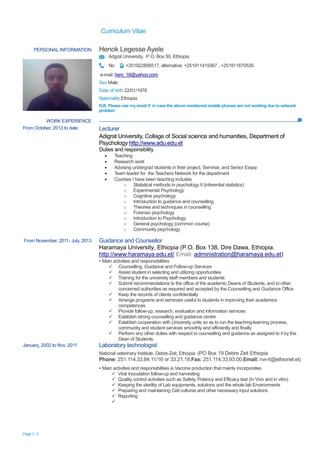 CV Henok legess | PDF