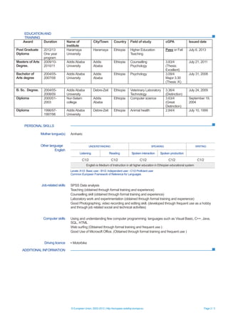 CV Henok legess | PDF