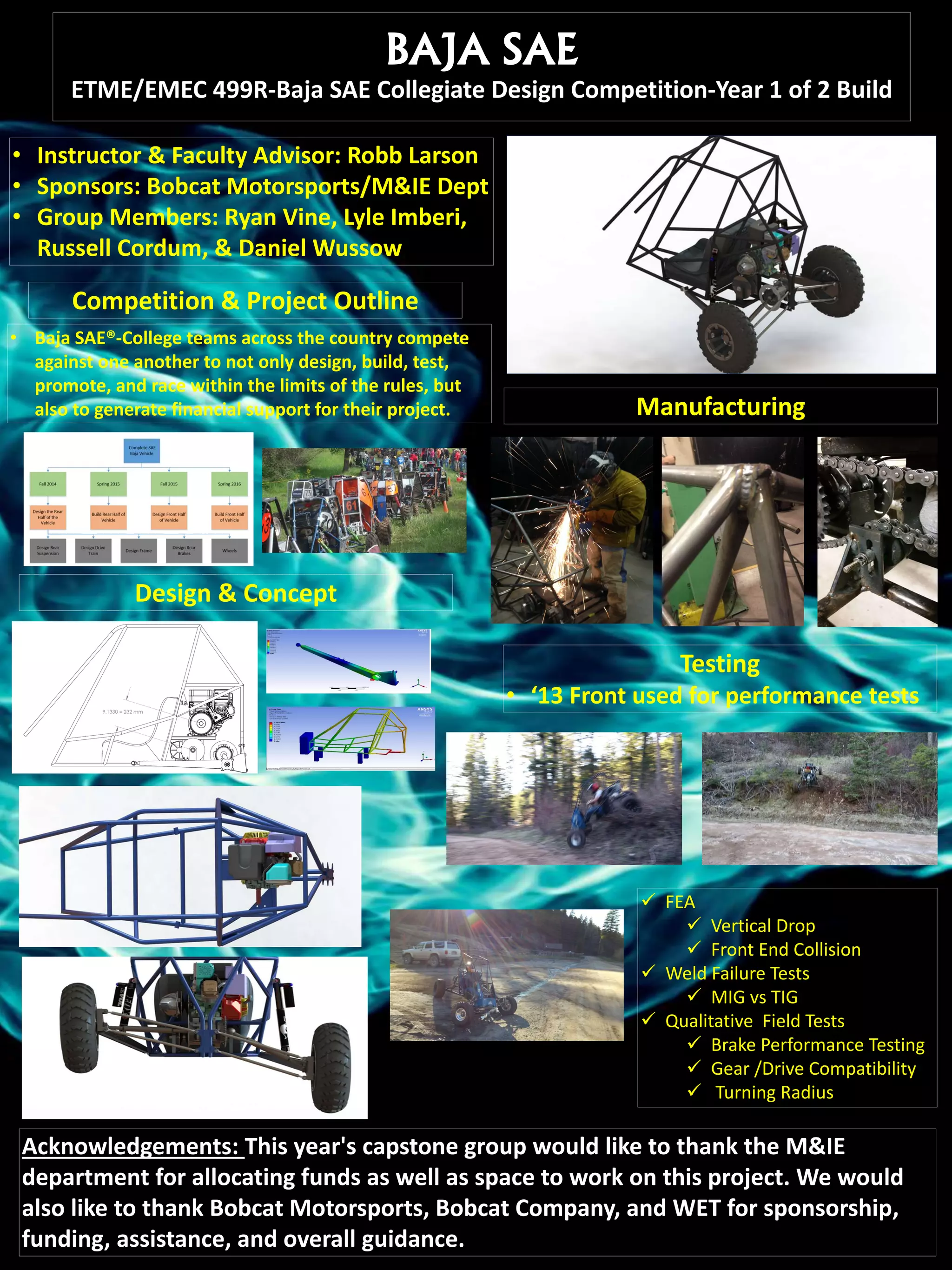 BAJA SAE Design Poster | PPTX | Off-Road Vehicles | Auto Body Styles