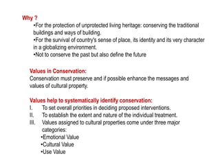 Architectural Conservation_Ac b lec 01 | PPTX