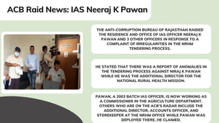 IAS Neeraj K Pawan in the news of ACB Raid case! | PDF