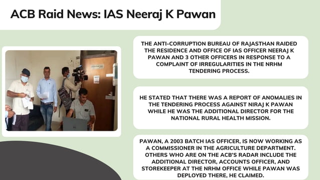 IAS Neeraj K Pawan in the news of ACB Raid case! | PDF