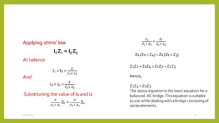 Ac bridge and its application | PPTX