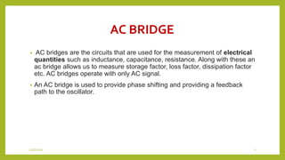 Ac bridge and its application | PPTX