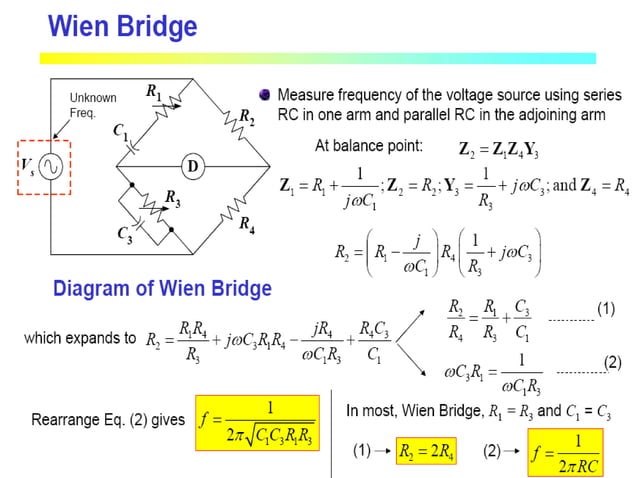 AC Bridges: Balance Condition | PPT