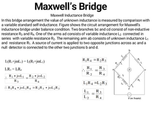 AC_bridges मैक्सवेल ब्रिज मैक्सवेलब्रिज इंडसइंड ब्रिज | PDF