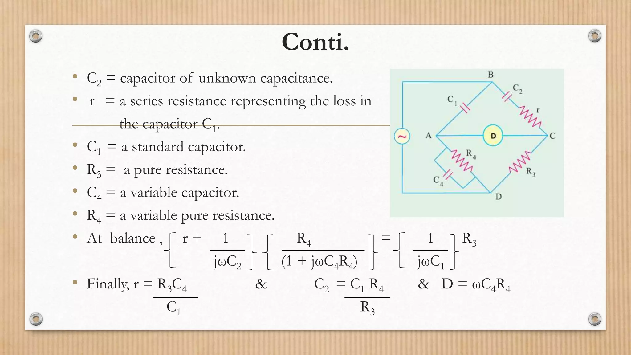 Presentation on "AC BRIDGES" | PPTX