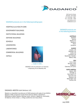 DADANCO ACTIVE CHILLED BEAMS | PDF