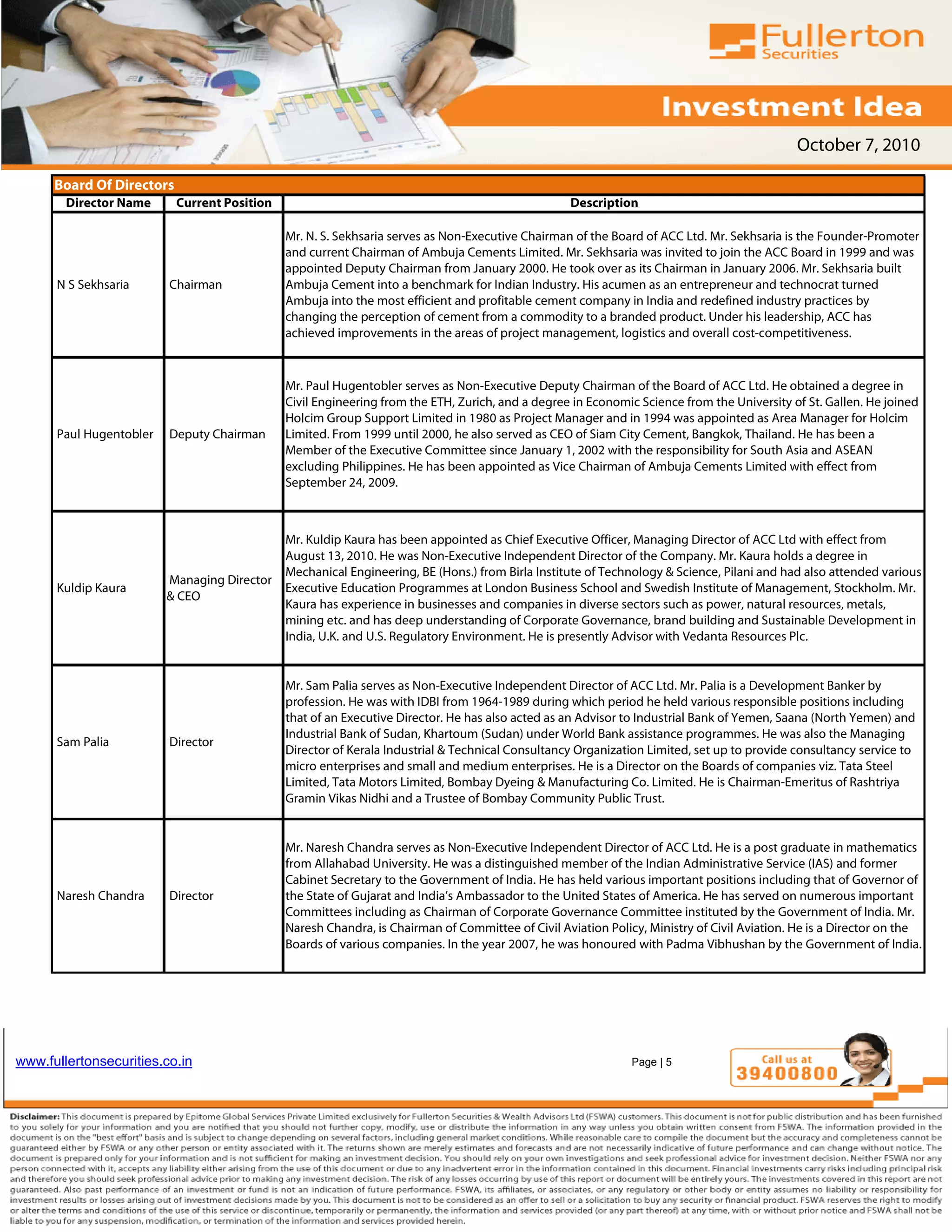 ACC LTD : SELL | PDF