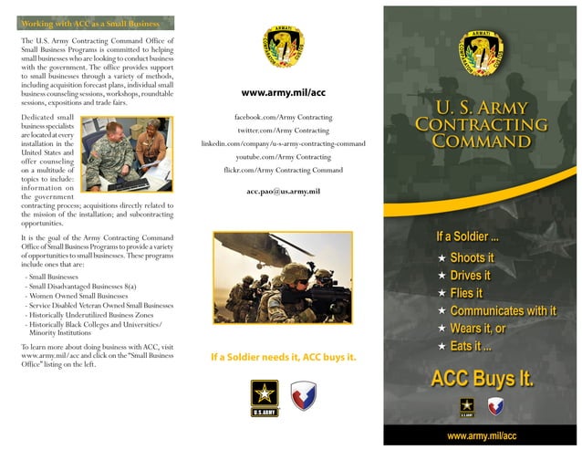 Army Contracting Command Brochure | PPT