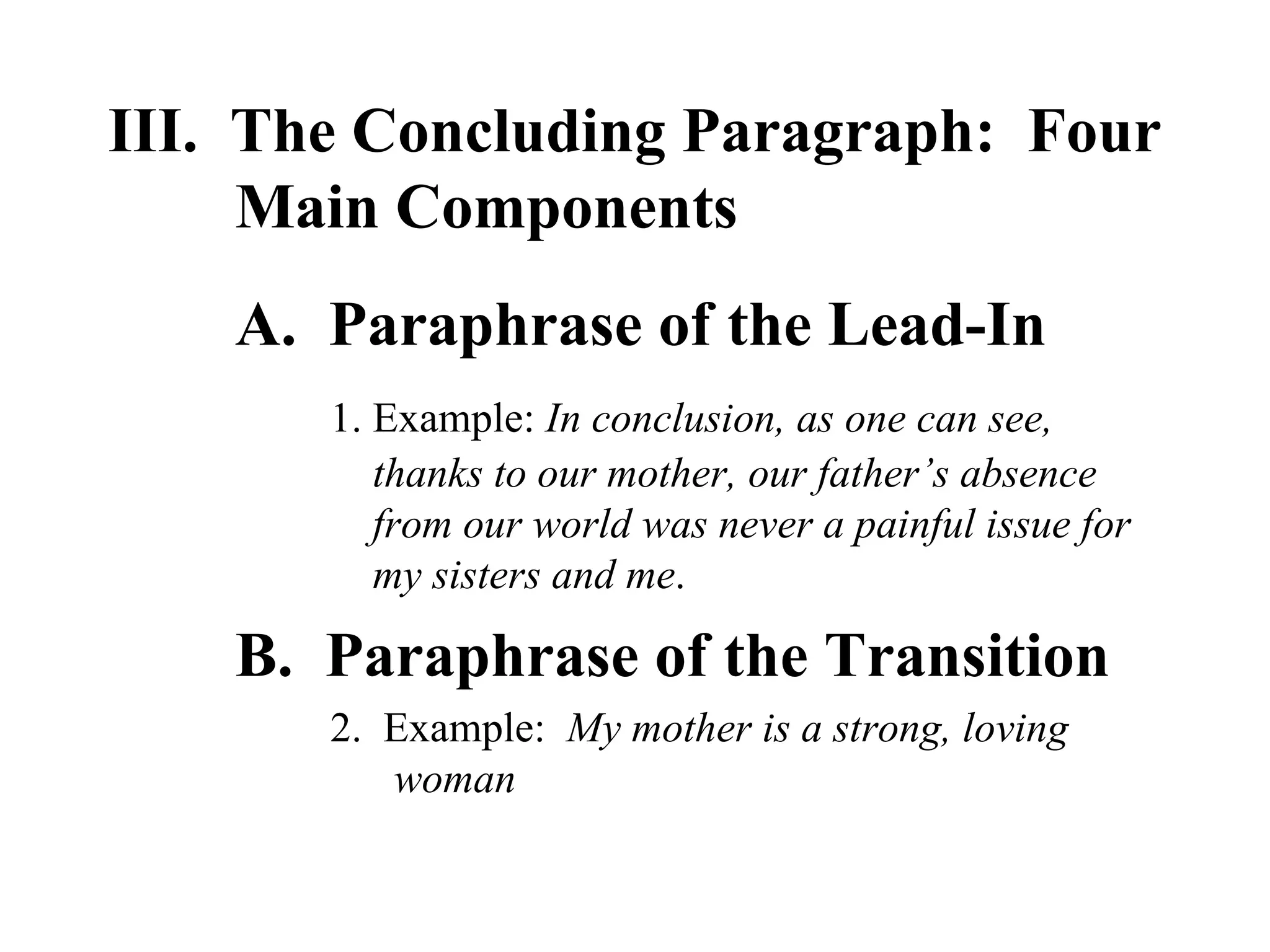 Acc the traditional five - paragraph essay | PPT
