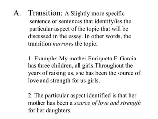 Acc the traditional five - paragraph essay | PPT