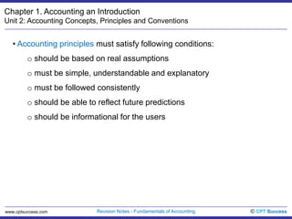 Acc0102. Accounting Concepts & Principles | PPT