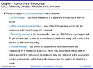 Acc0102. Accounting Concepts & Principles | PPT