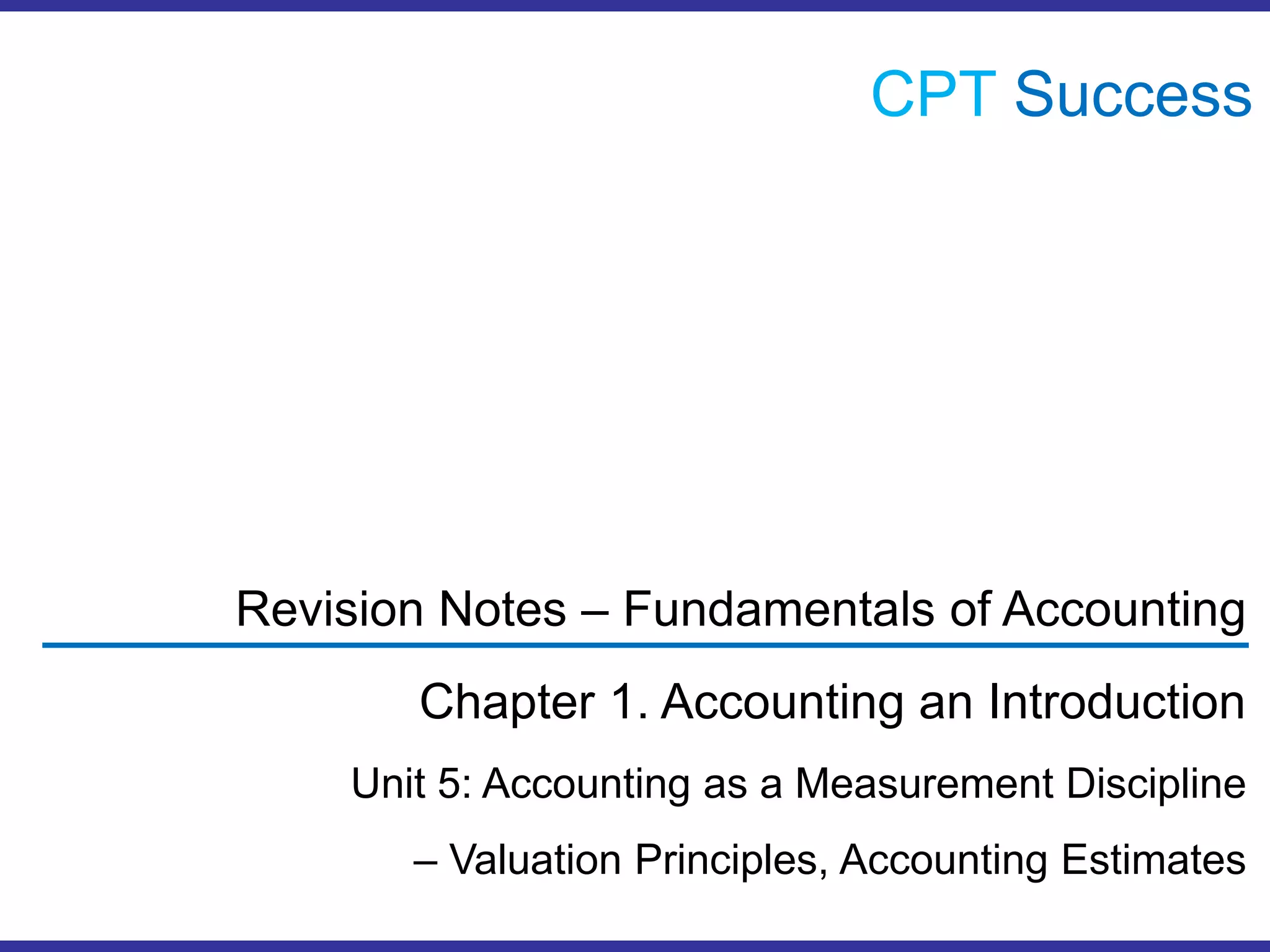 Acc0105 accounting measurement discipline | PPTX