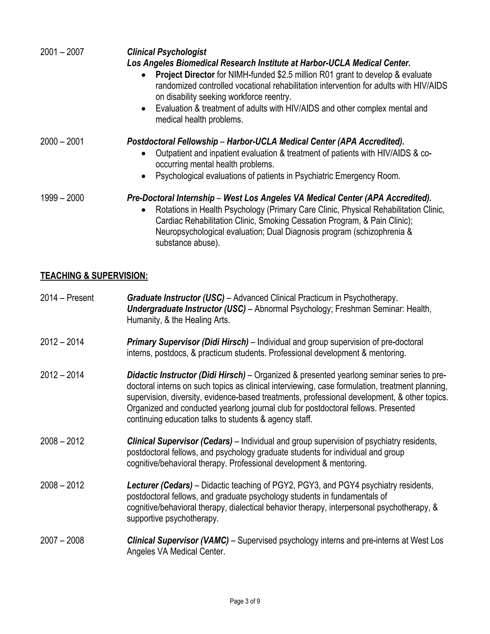 CV Robert Chernoff_DMH_Oct2016 | PDF