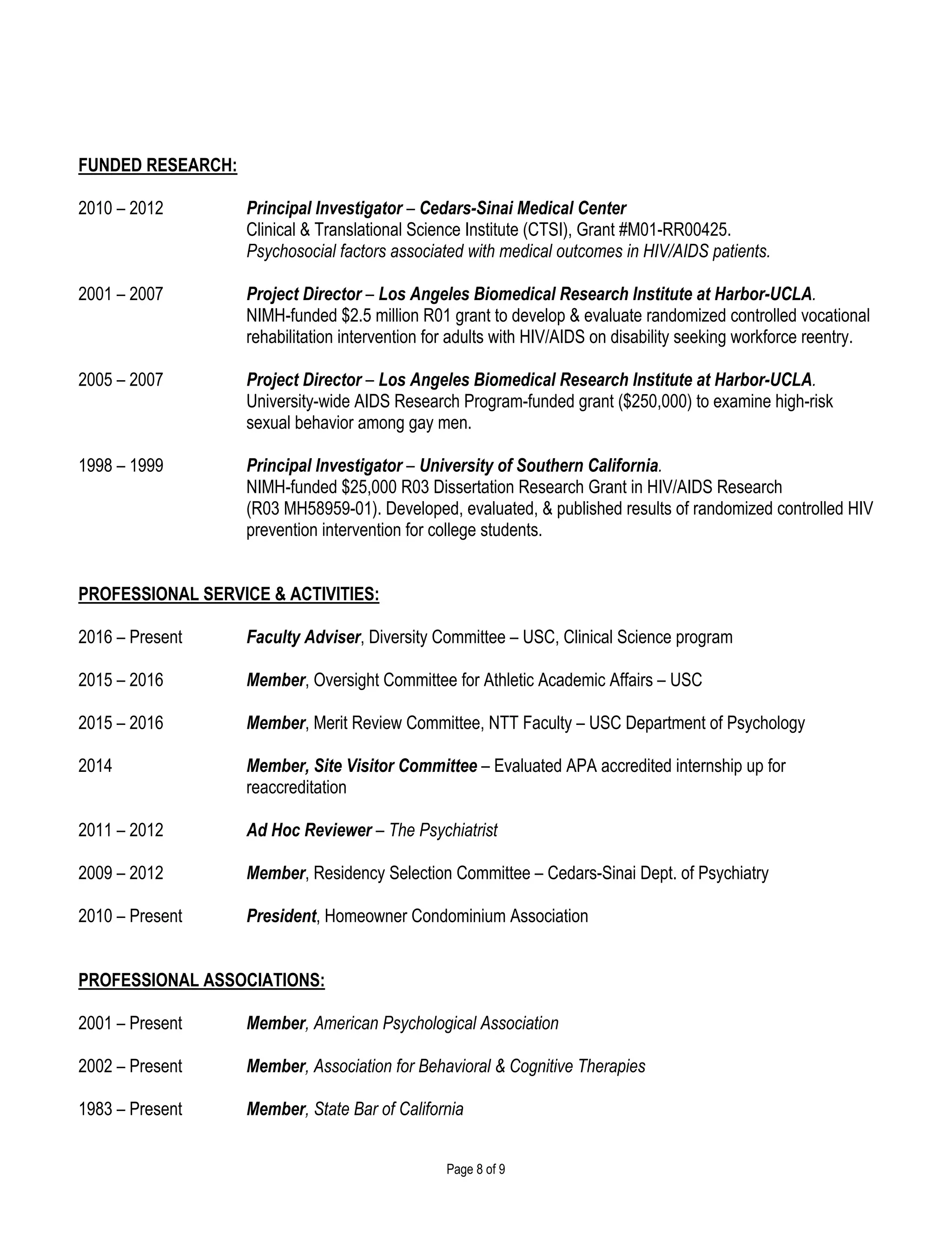 CV Robert Chernoff_DMH_Oct2016 | PDF