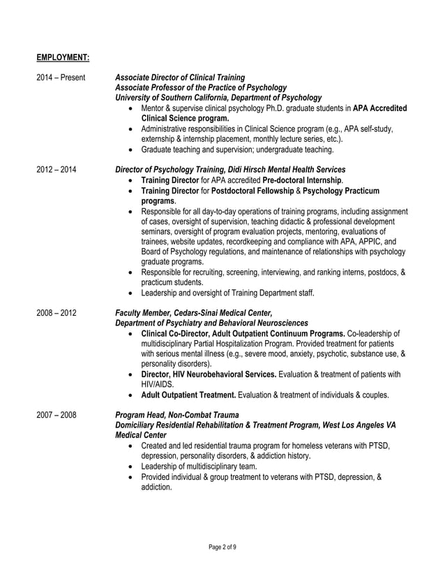 CV Robert Chernoff_DMH_Oct2016 | PDF