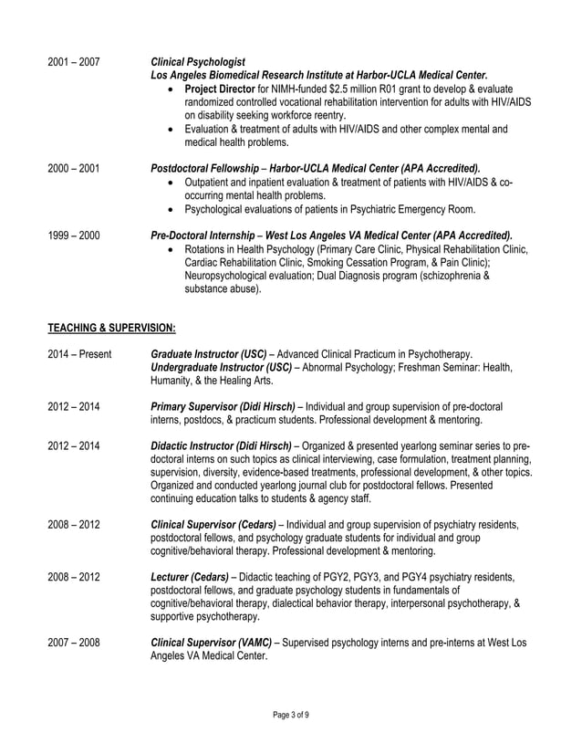 CV Robert Chernoff_DMH_Oct2016 | PDF