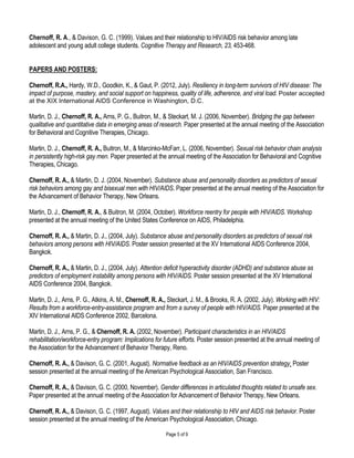 CV Robert Chernoff_DMH_Oct2016 | PDF