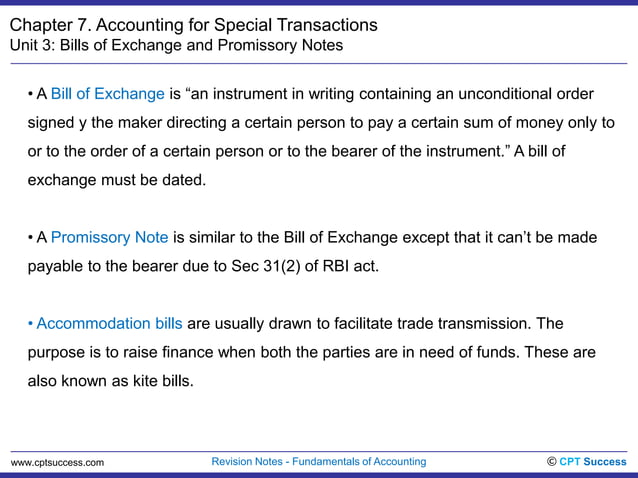 Acc0703 bills of exchange & promissory notes | PPTX | Personal Finance