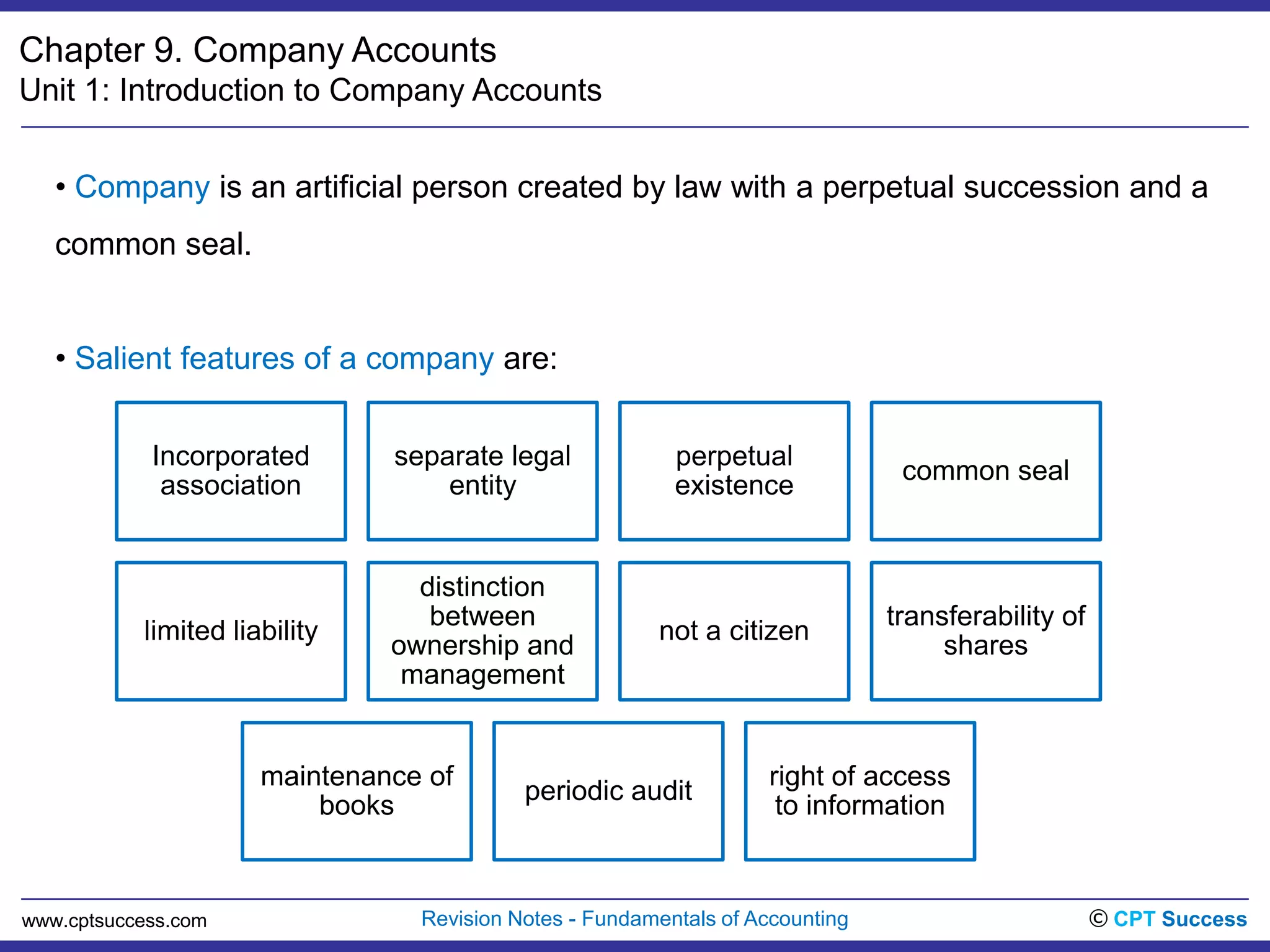 Acc0901 introduction to company accounts | PPTX