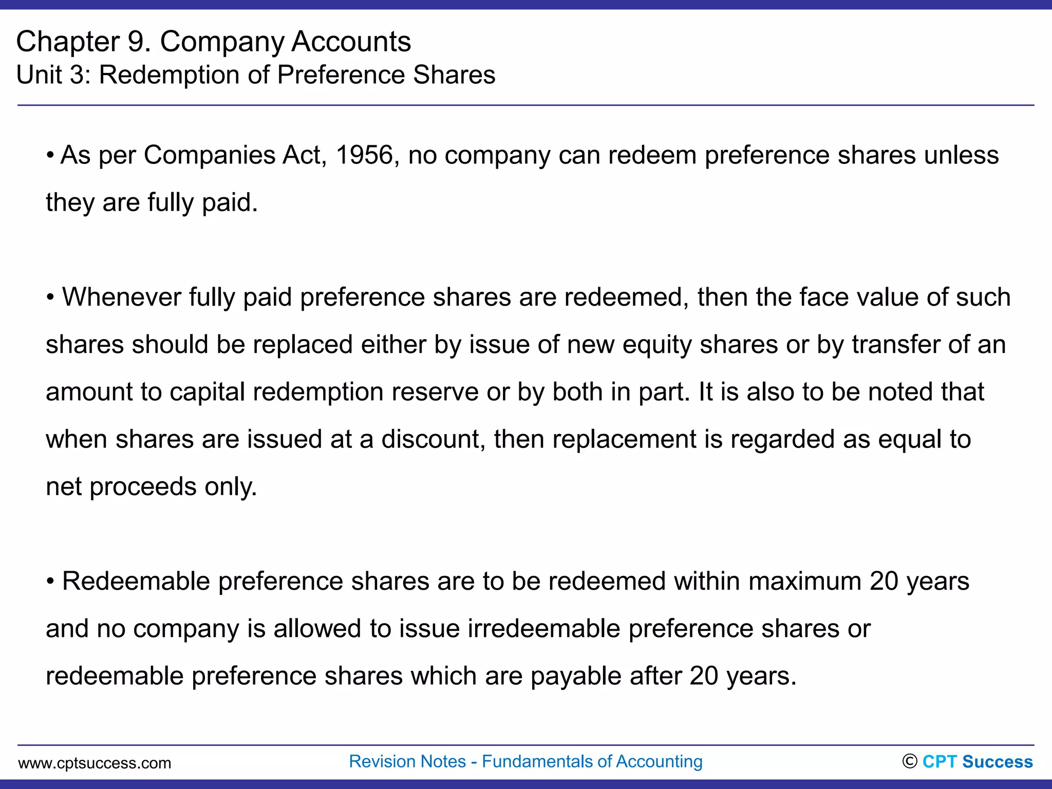 Acc0903 redemption of preference shares | PPTX