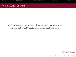 Backstepping Controller Synthesis for Piecewise Polynomial Systems: A Sum of Squares Approach | PPT