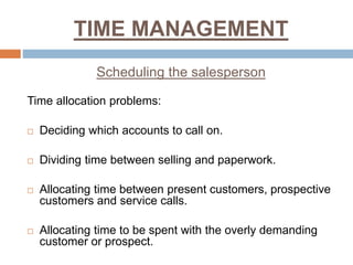 TIME AND SALES TERRITORY | PPT