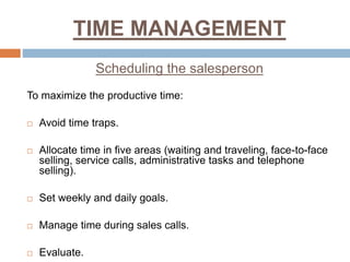 TIME AND SALES TERRITORY | PPT
