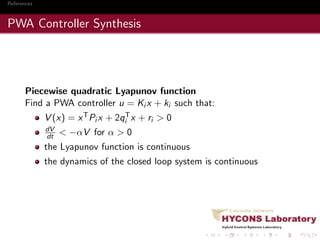 A MATLAB Toolbox for Piecewise-Affine Controller Synthesis | PDF