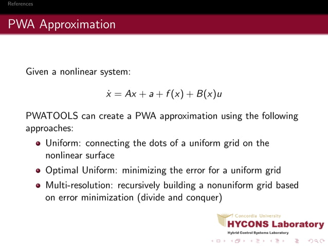 A MATLAB Toolbox for Piecewise-Affine Controller Synthesis | PPT