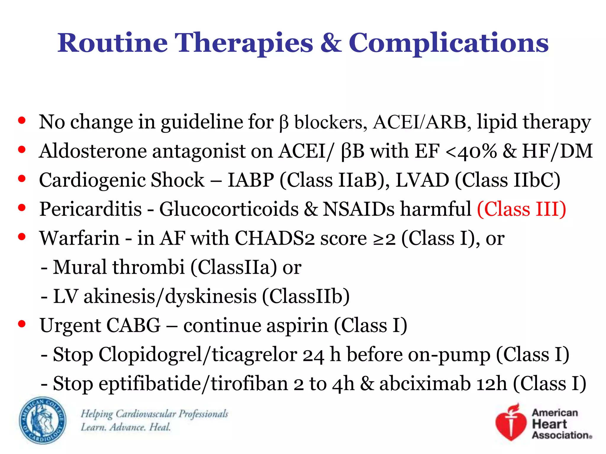 ACC/AHA 2013 STEMI GUIDELINES - SUMMARY & NEW ADDITIONS | PPT