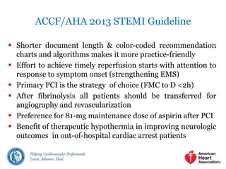 ACC/AHA 2013 STEMI GUIDELINES - SUMMARY & NEW ADDITIONS | PPTX