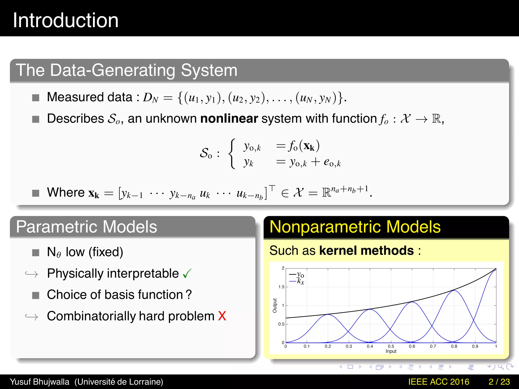The Impact Of Smoothness On Model Class Selection In Nonlinear System Identification Ppt