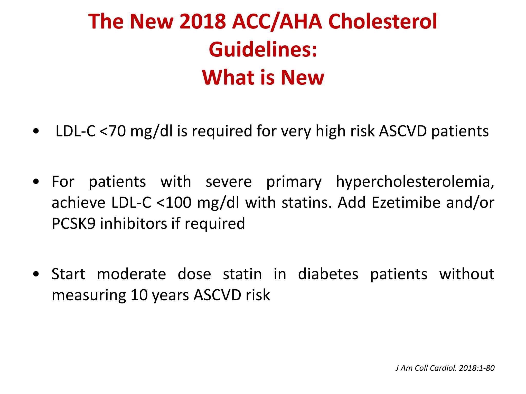 Acc 2018 guidelines on lipids | PDF