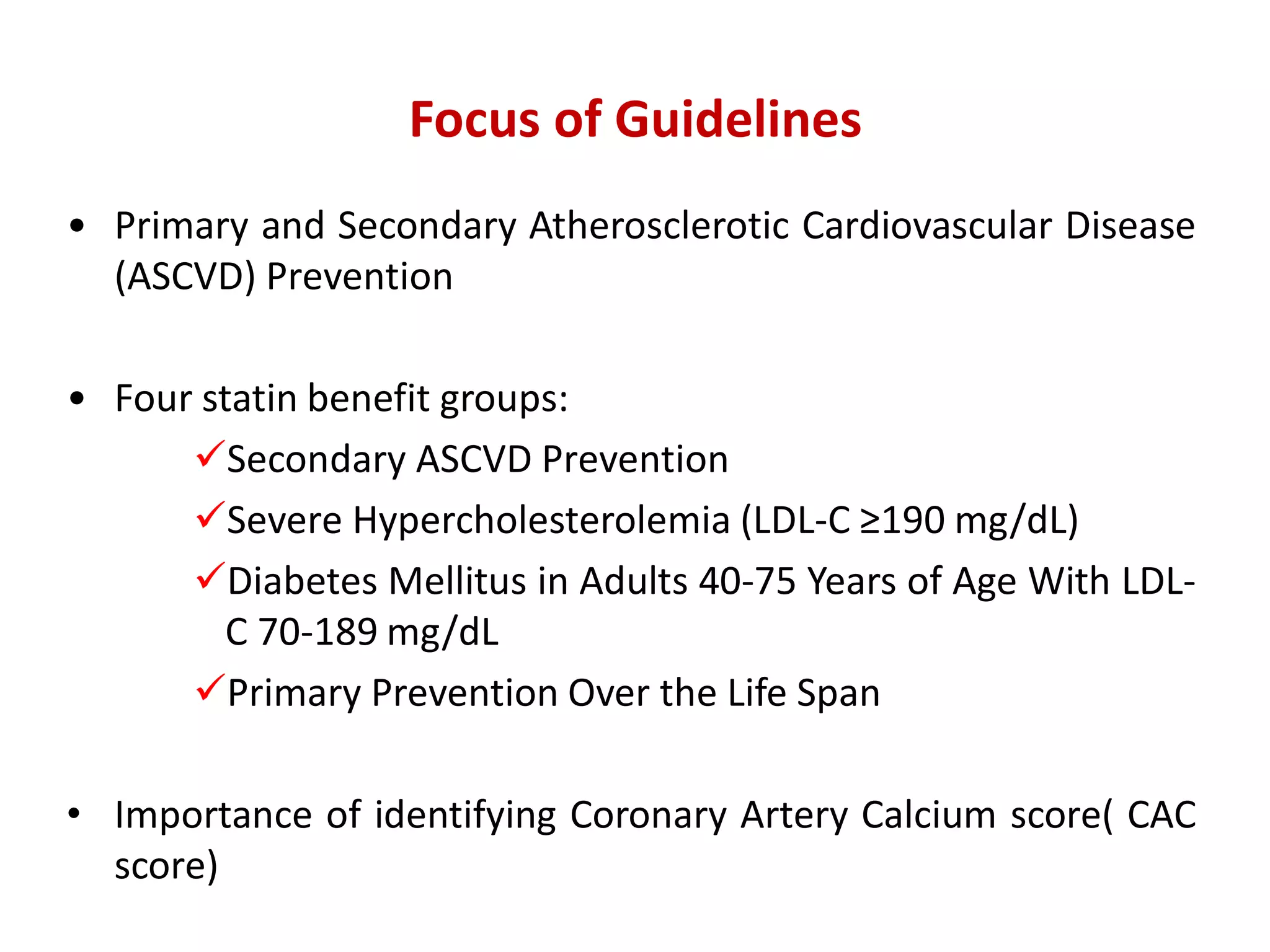 Acc 2018 guidelines on lipids | PDF