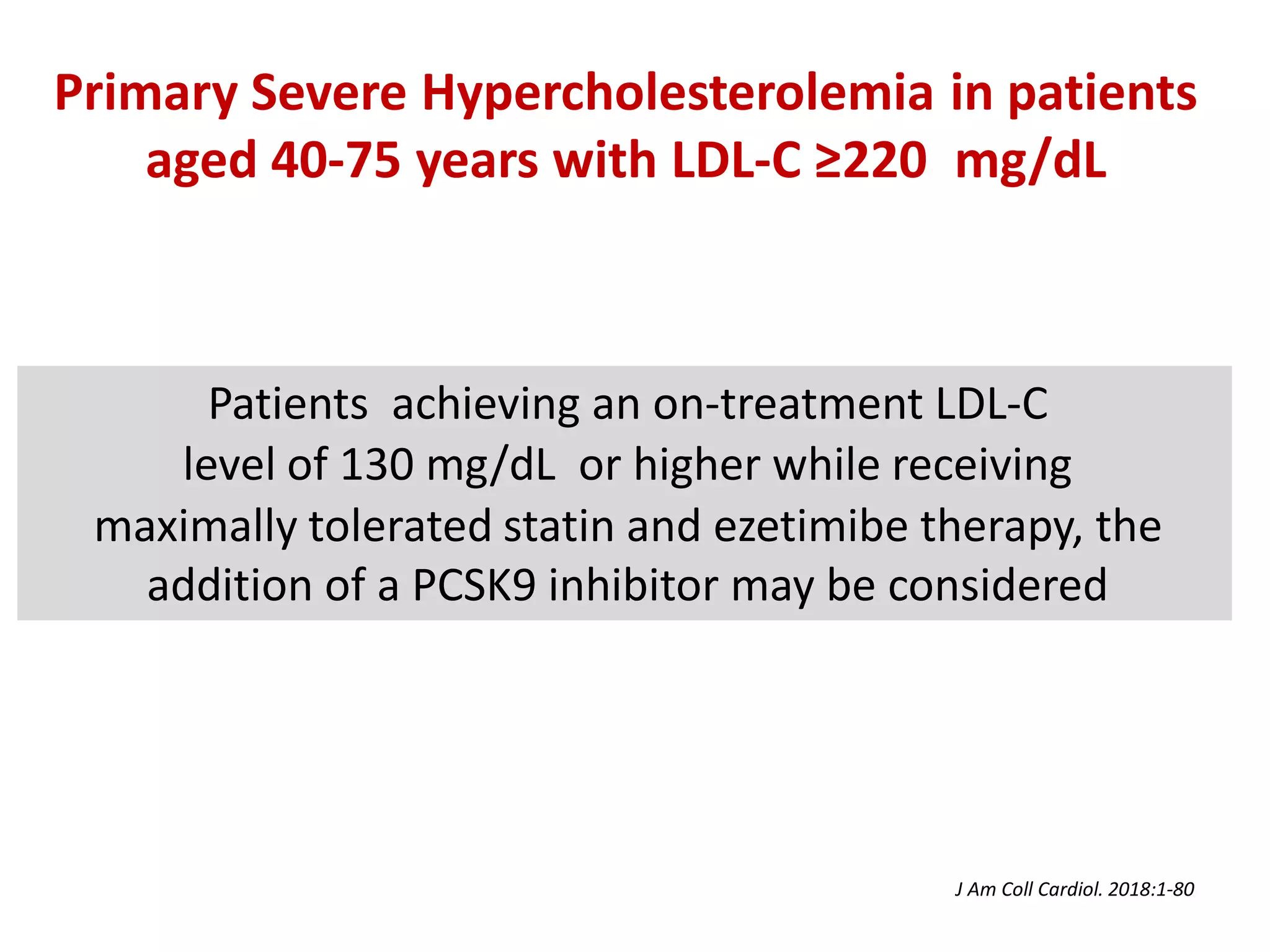 Acc 2018 guidelines on lipids | PDF