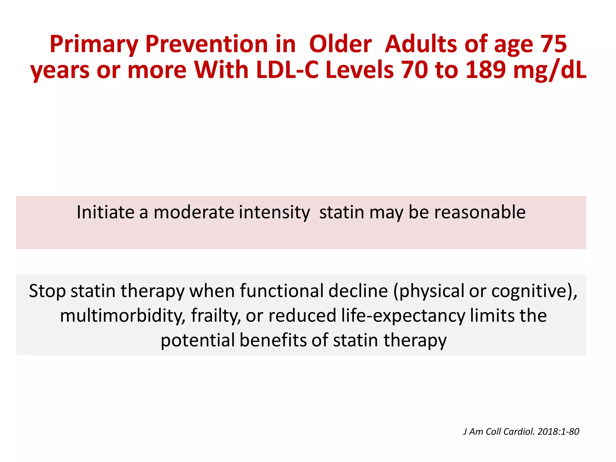 Acc 2018 guidelines on lipids | PDF