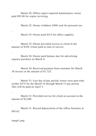 ACC 201 Accounting Data Appendix The following events.docx