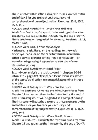 Acc 202 entire course | DOCX