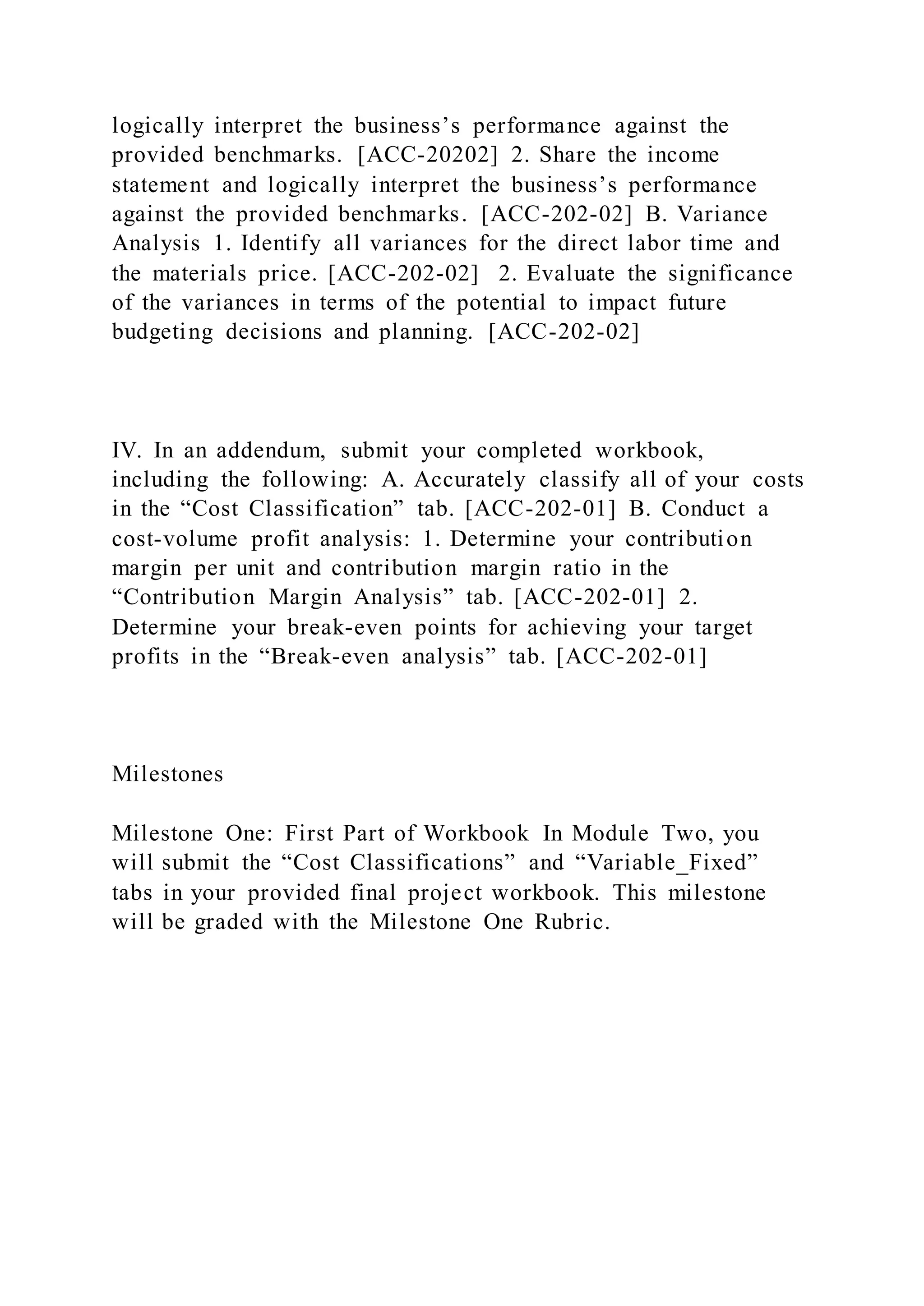 ACC 202 Final Project Guidelines and Rubric Overview Success | DOCX