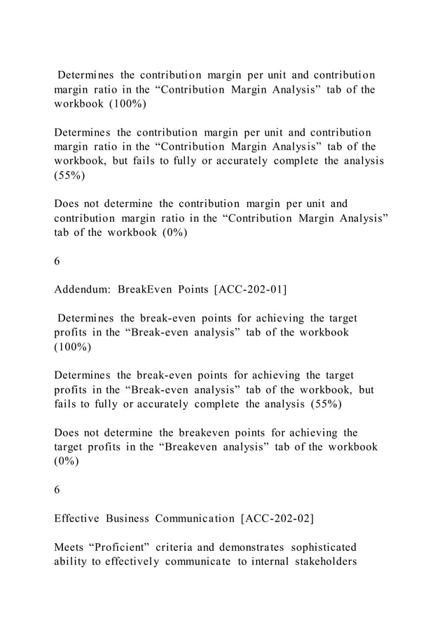 ACC 202 Final Project Guidelines and Rubric Overview Success | DOCX | Business Accounting ...