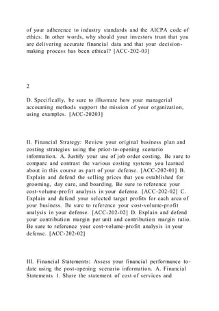 ACC 202 Final Project Guidelines and Rubric Overview Success | DOCX