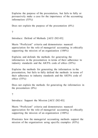 ACC 202 Final Project Guidelines and Rubric Overview Success | DOCX